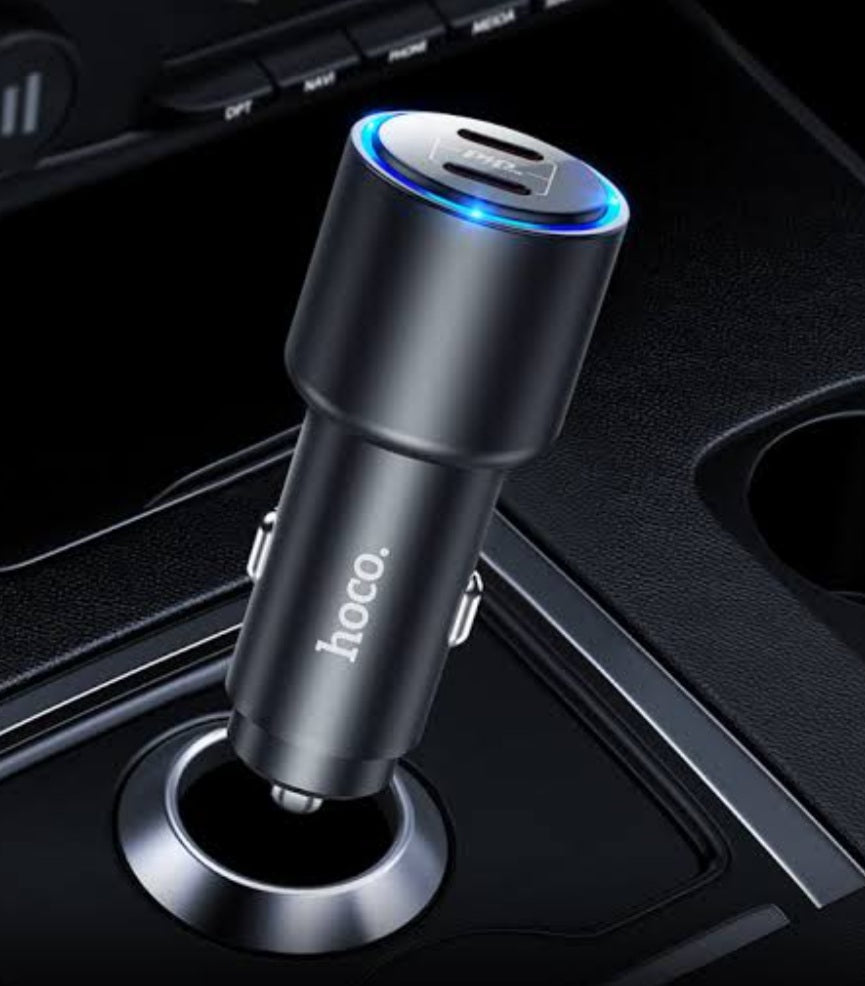 Hoco Car charger “NZ3 Clear way” PD dual port set with cable Car Charg ...